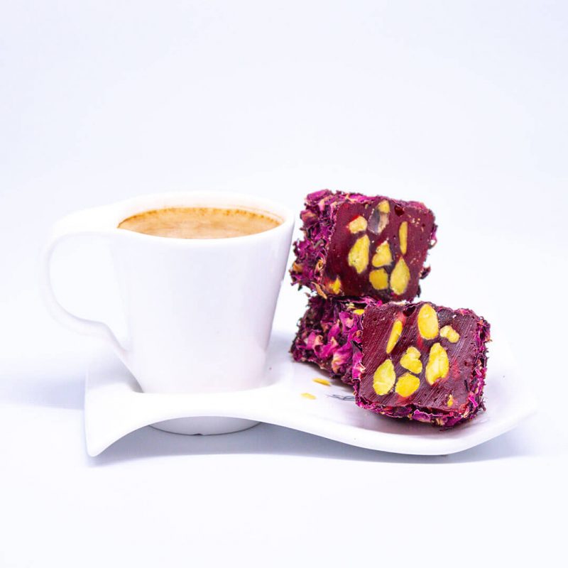 Loukoum Baguette With Rose, Pomegranate and Pistachio Petals | Délice Land