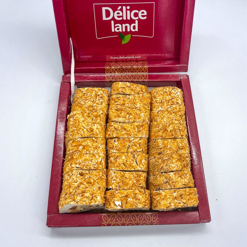 Kadaïf and Almond Royal Rolled Loukoum | Délice Land